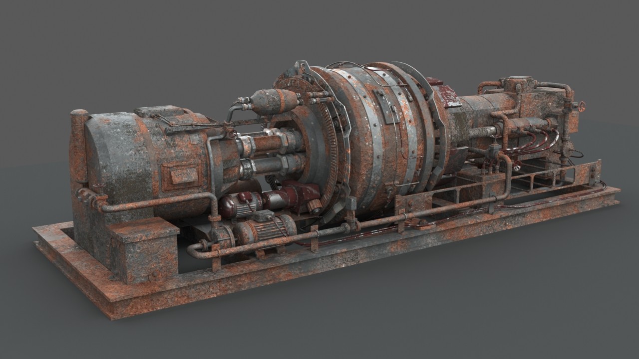 ArtStation - Rusted machinery device | Game Assets