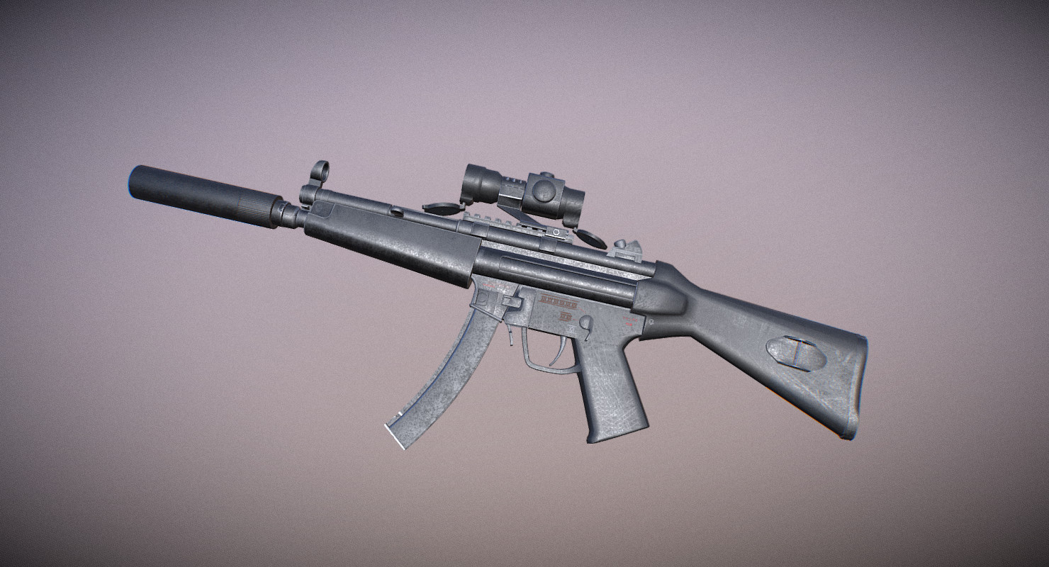 ArtStation - MP5 A2 - Game Ready - Low Poly | Game Assets