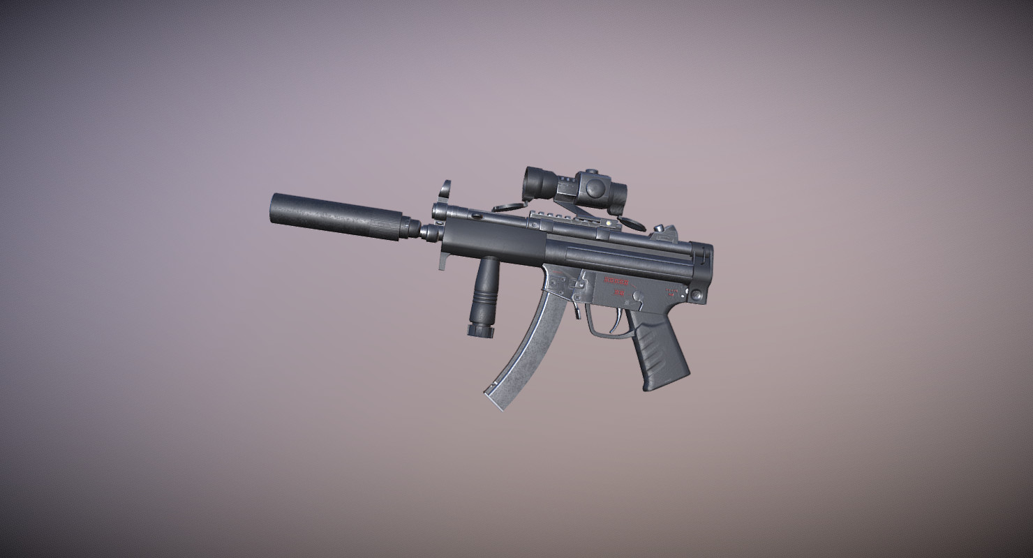 ArtStation - MP5 A4 - Game Ready - Low Poly | Game Assets