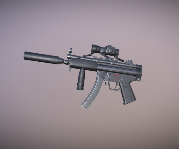 ArtStation - MP5 A4 - Game Ready - Low Poly | Game Assets