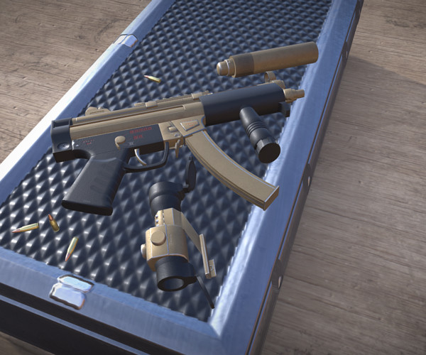ArtStation - MP5 A4 - Game Ready - Low Poly | Game Assets