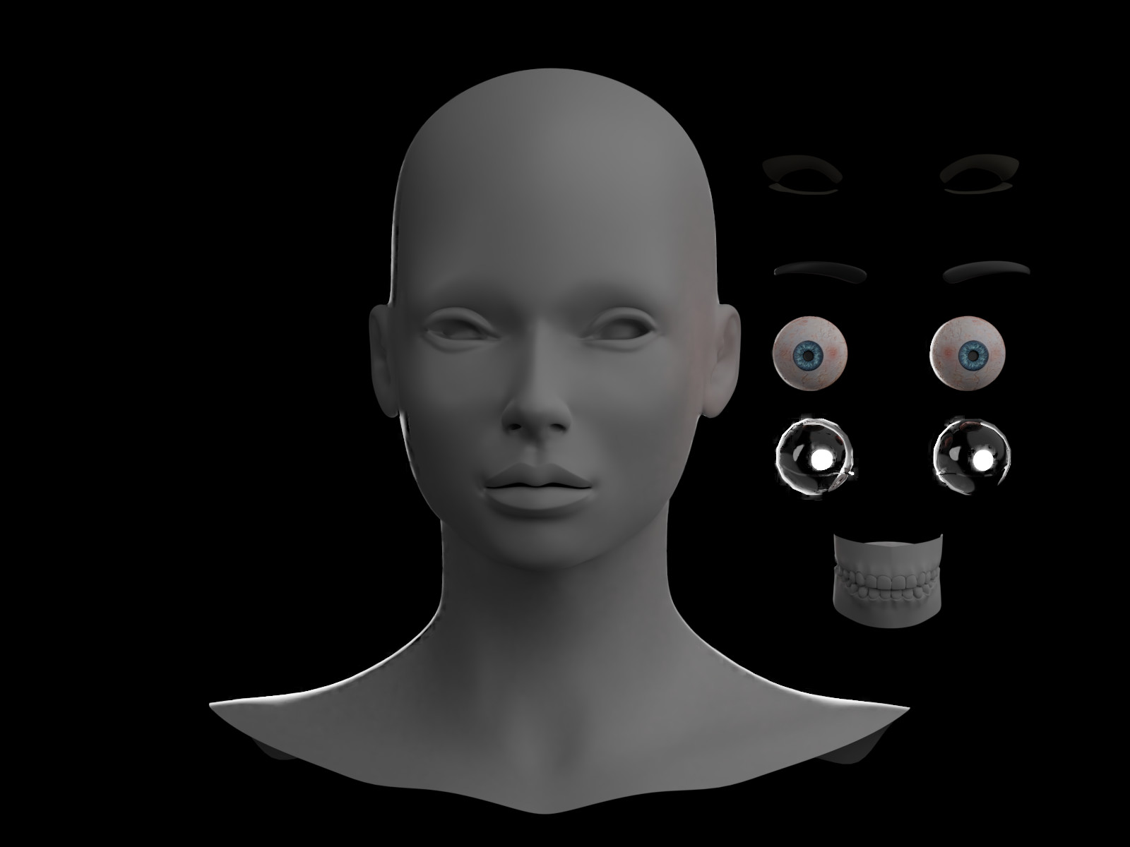 ArtStation - Female Head V1 | Game Assets