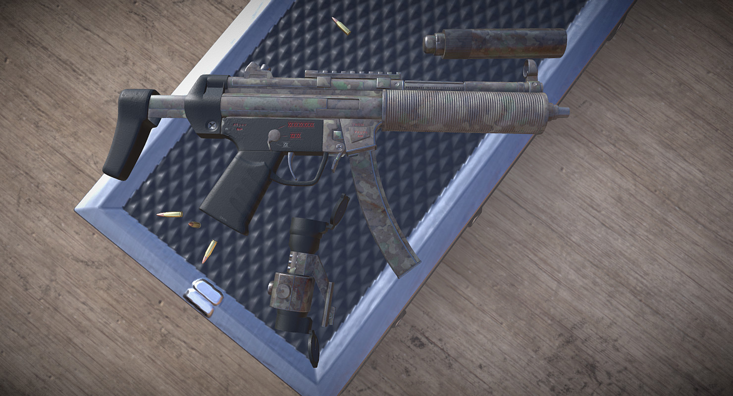 ArtStation - MP5 A5 - Game Ready - Low Poly | Game Assets