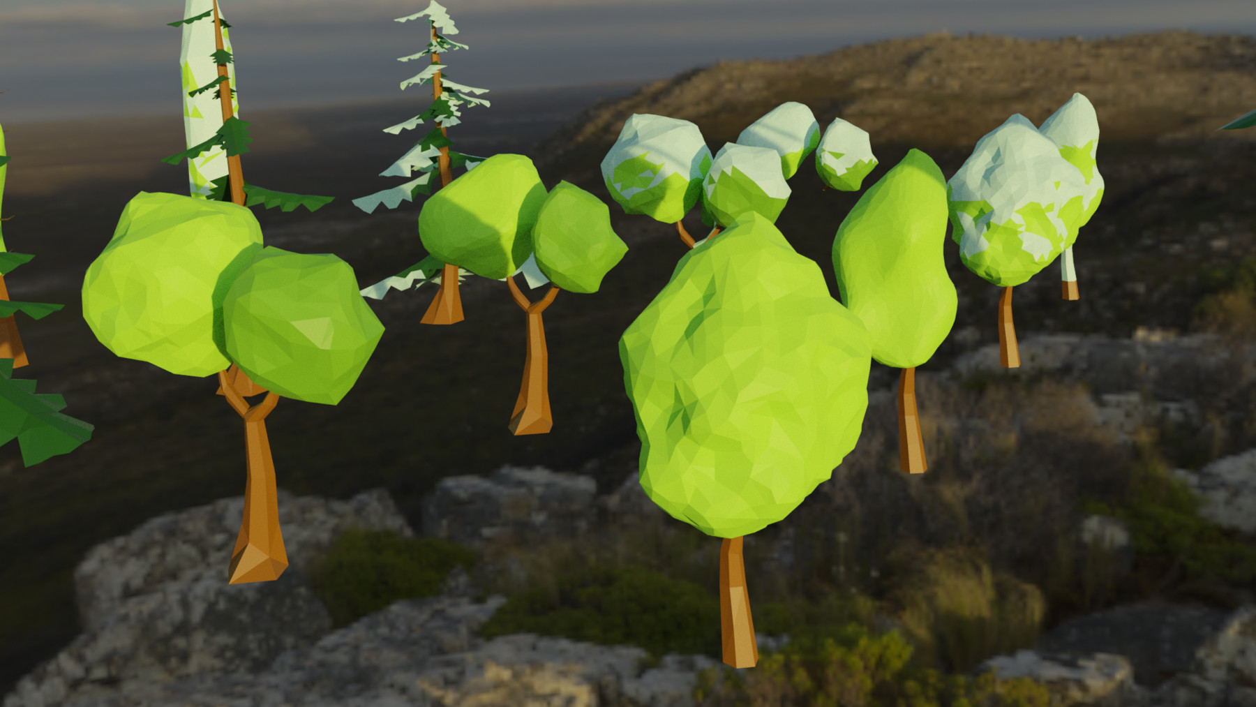 ArtStation - Low Poly Style Trees | Resources