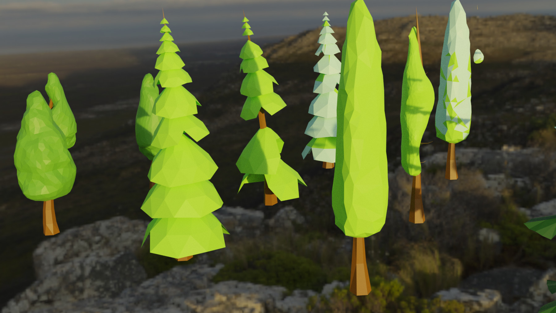 ArtStation - Low Poly Style Trees | Resources