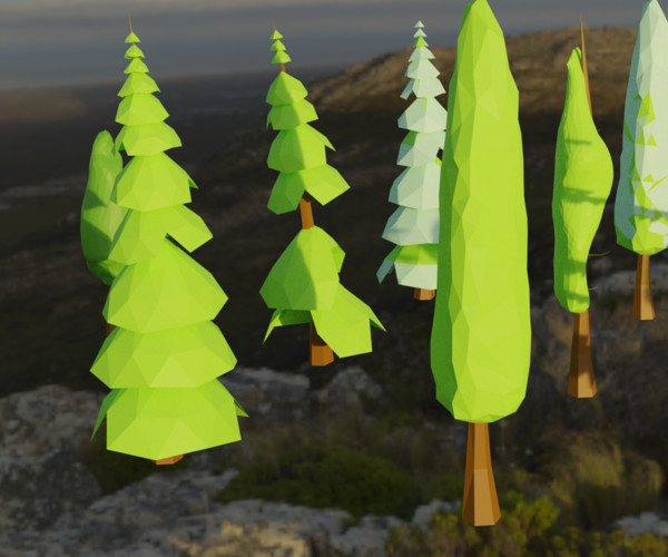 ArtStation - Low Poly Style Trees | Resources