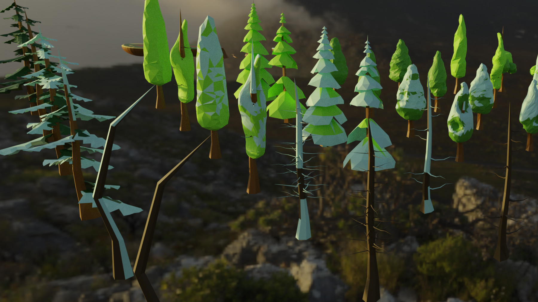 ArtStation - Low Poly Style Trees | Resources