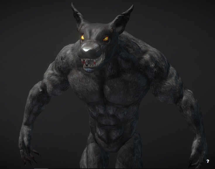 ArtStation - Fenrir Low poly 3D model | Game Assets