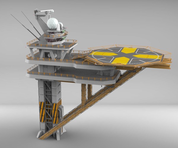 ArtStation - sci fi landing platform 2 | Resources