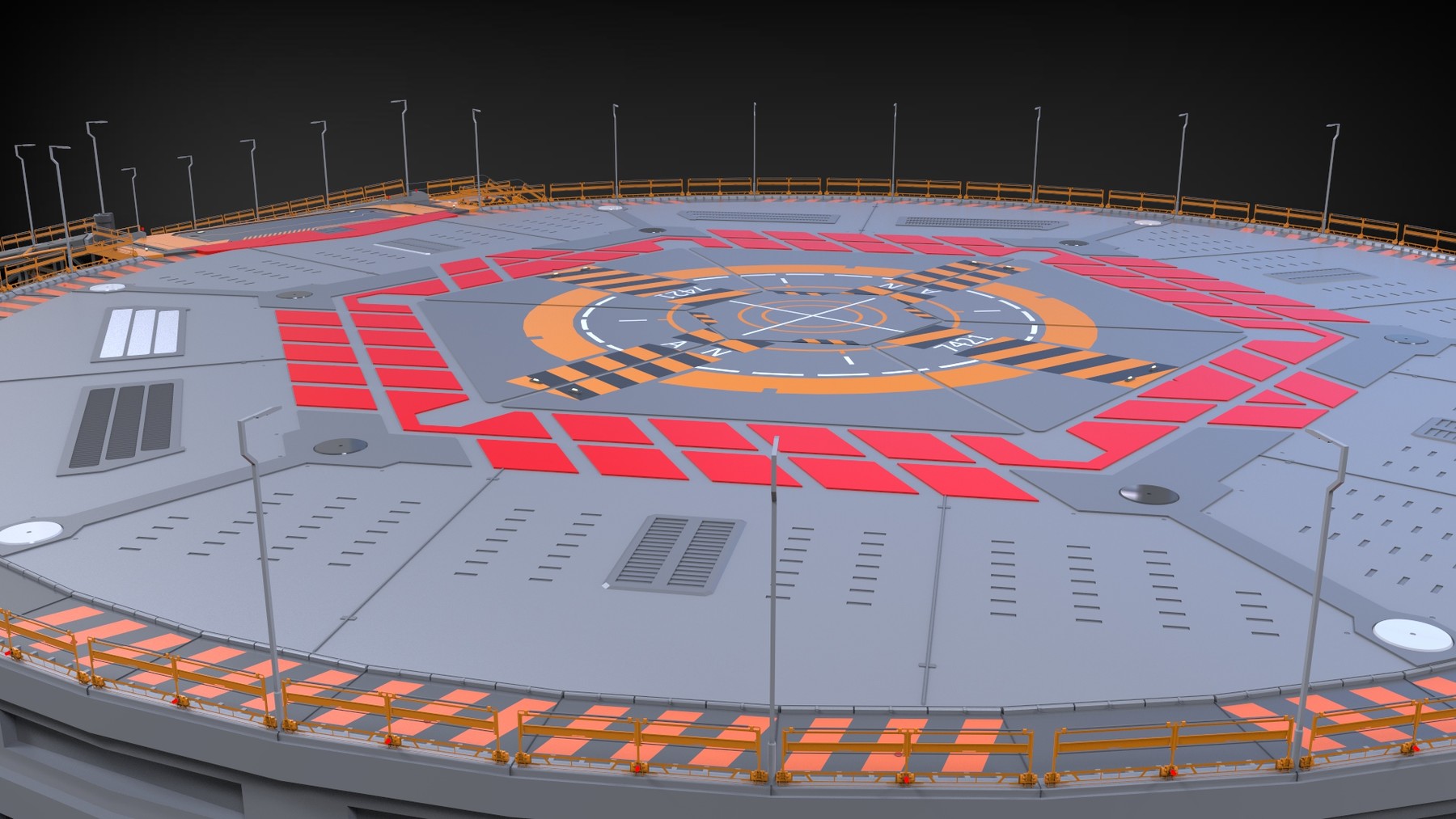 ArtStation - sci-fi landing platform 4 | Resources