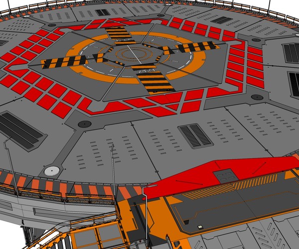 ArtStation - sci-fi landing platform 4 | Resources