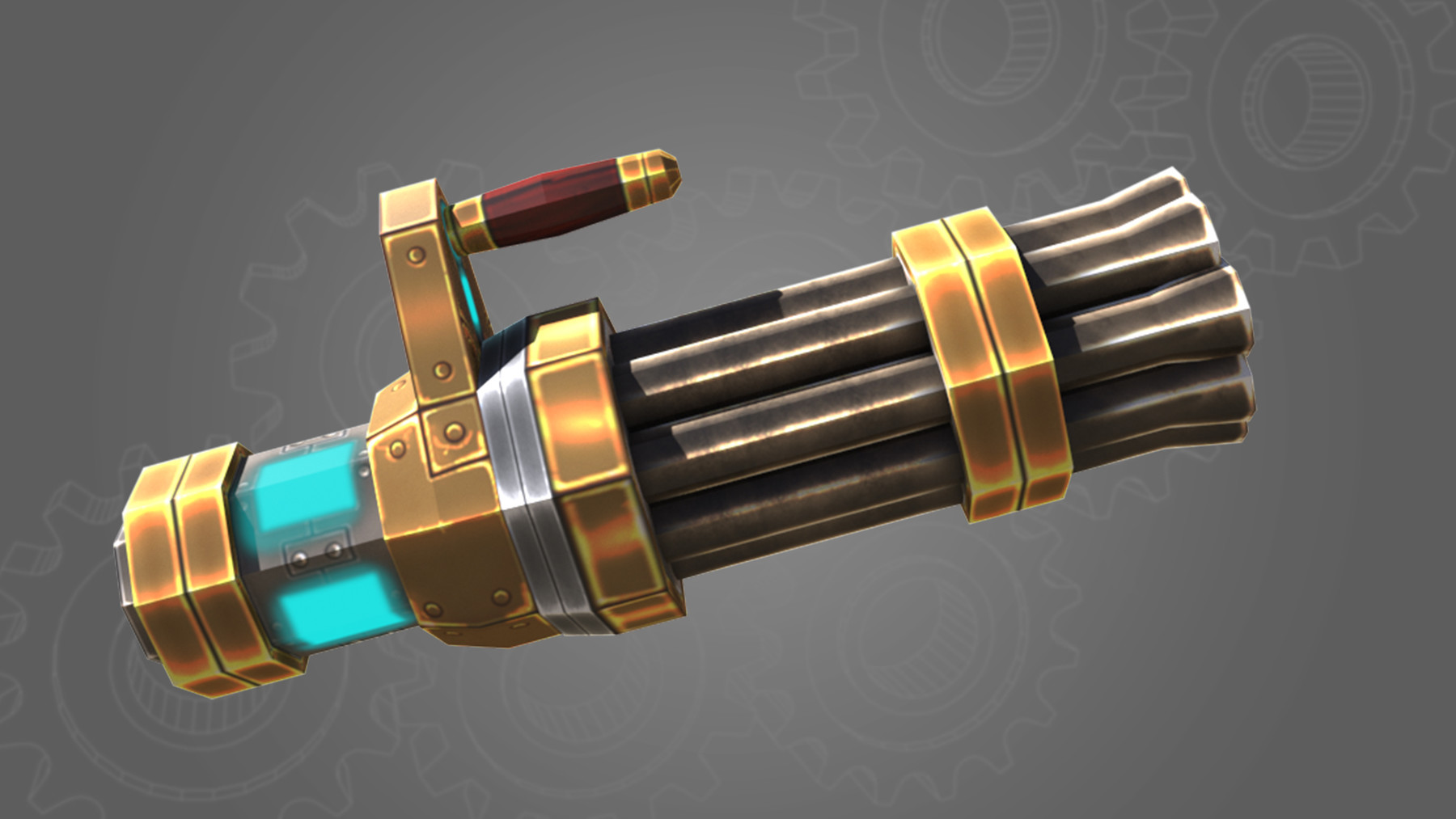 ArtStation - Gatling Gun - Low Poly | Game Assets