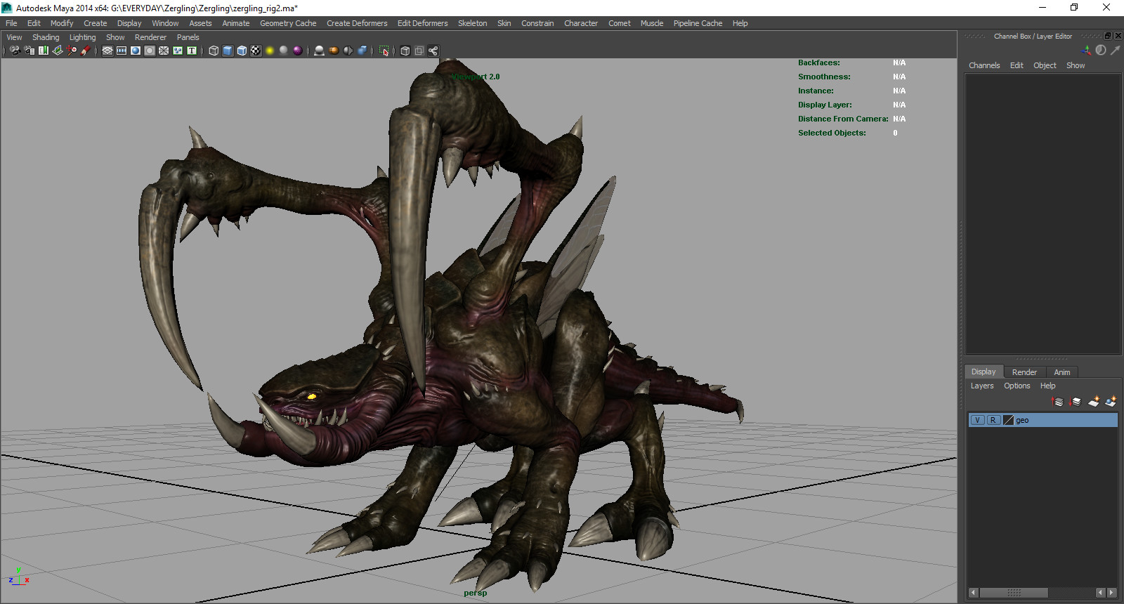 Truong CG Artist - Zergling Maya Rig