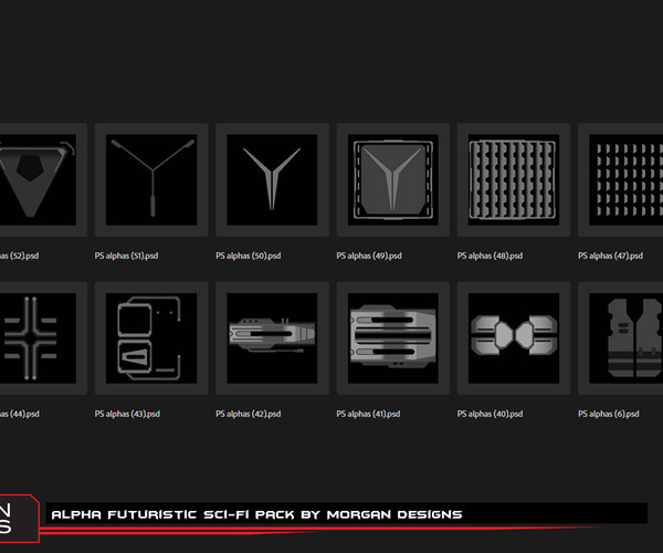 ArtStation - Alpha Futuristic Sci-Fi pack by Morgan Designs | 100 ...