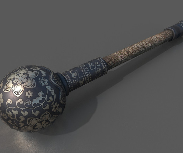ArtStation - Mongolian Ornamented Iron Mace | Game Assets