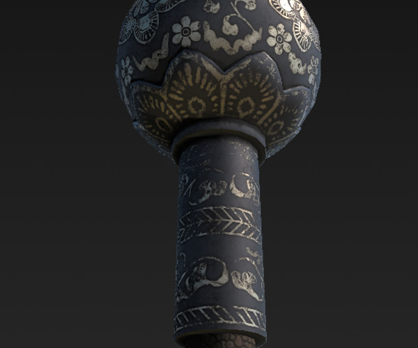 ArtStation - Mongolian Ornamented Iron Mace | Game Assets