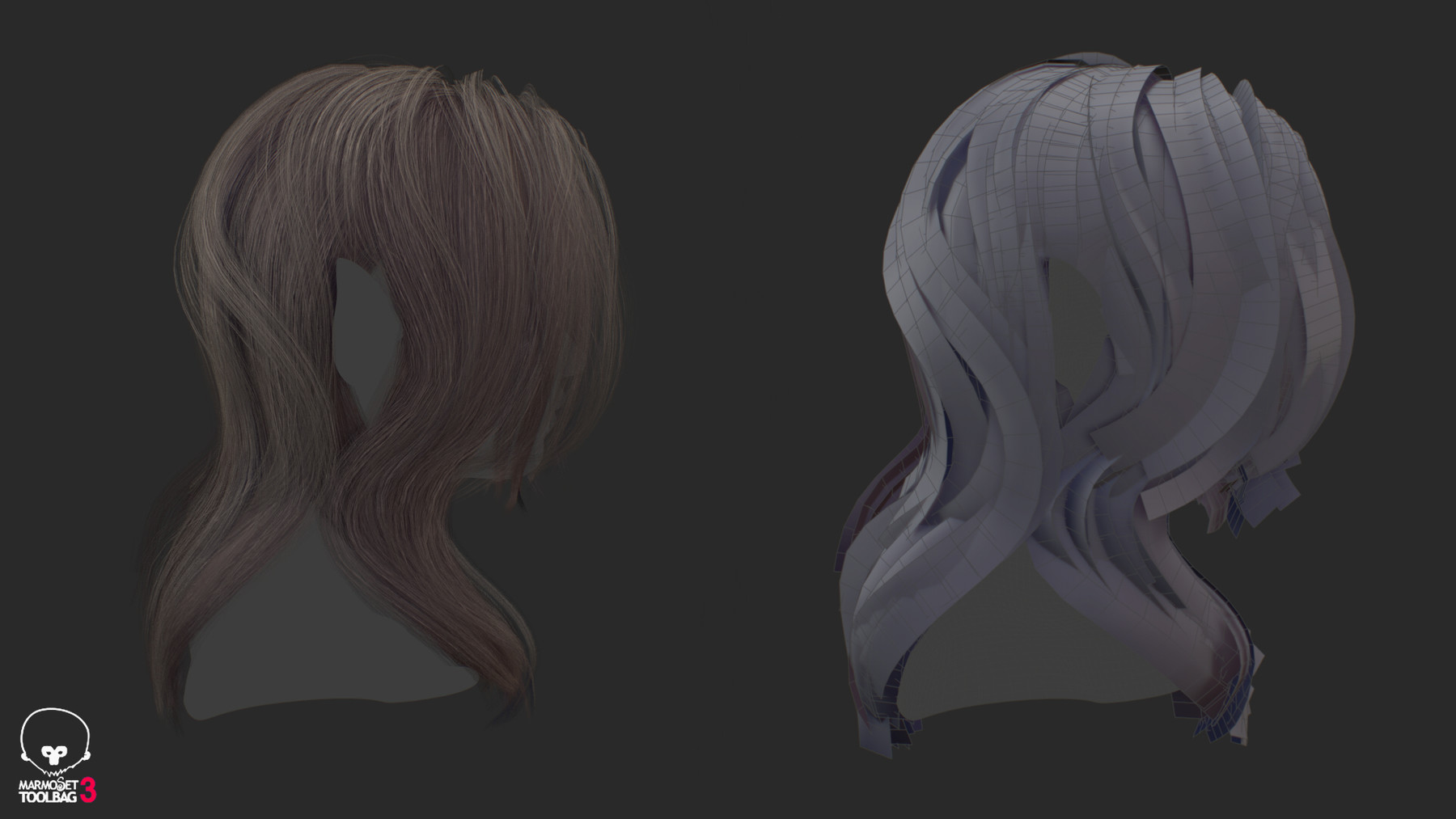 ArtStation - Realtime hair | Game Assets