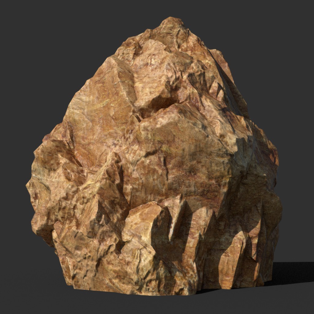 ArtStation - Low poly sharp blocky Yellow rock formation Pack | Game Assets