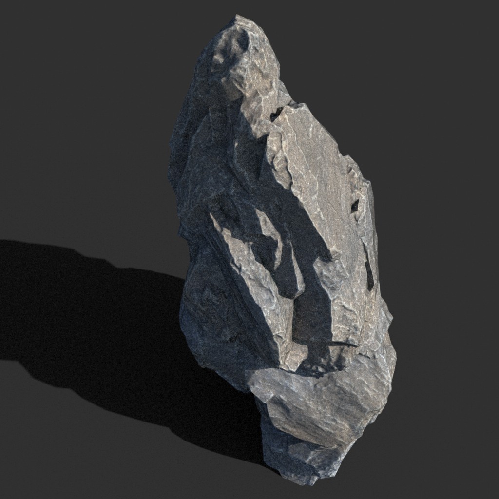 ArtStation - Low poly sharp blocky gray rock formation Pack | Game Assets