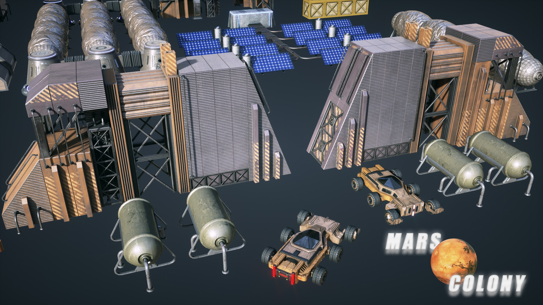 ArtStation - Mars Colony (KitBash) Pack | Game Assets