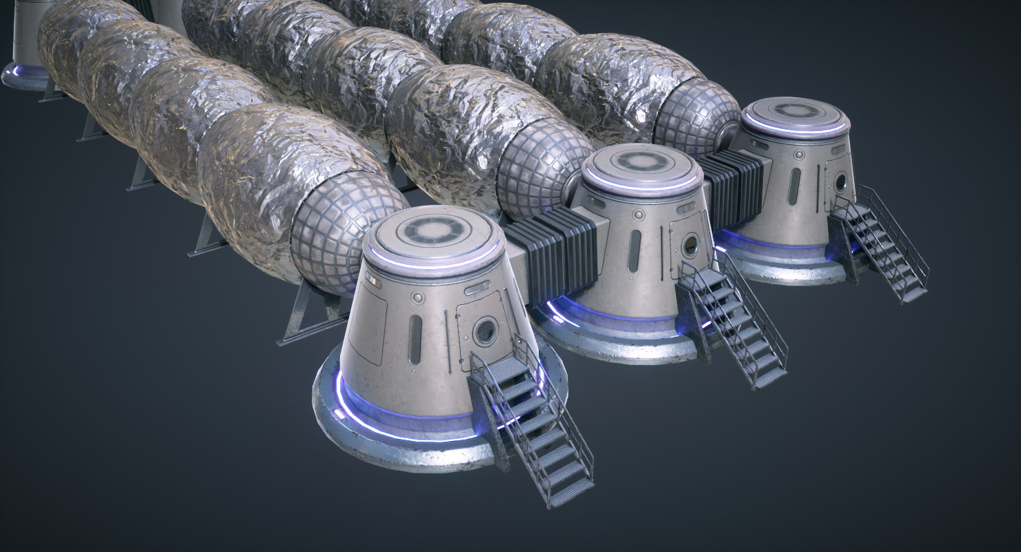 ArtStation - Mars Colony (KitBash) Pack | Game Assets