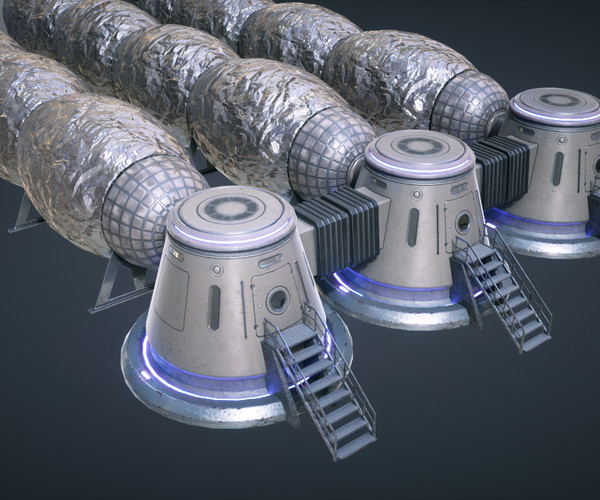 ArtStation - Mars Colony (KitBash) Pack | Game Assets