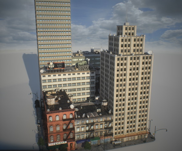 ArtStation - NYC Block Set 4 V2 | Game Assets