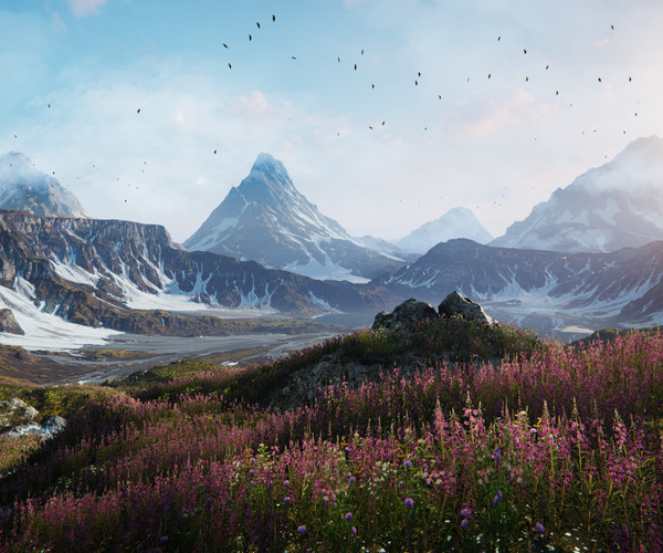 ArtStation - Mountain Lake Valley Environment - Unity 2017 Project ...