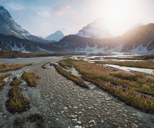 ArtStation - Mountain Lake Valley Environment - Unity 2017 Project ...