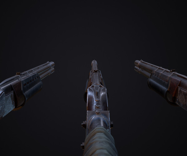 ArtStation - Vertical shotgun | Game Assets