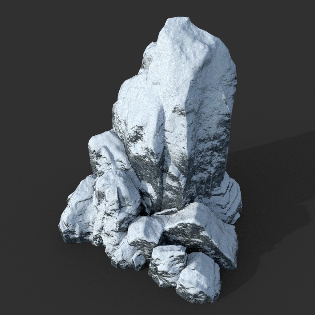 ArtStation - Low poly Snow Winter Rock Pack | Game Assets