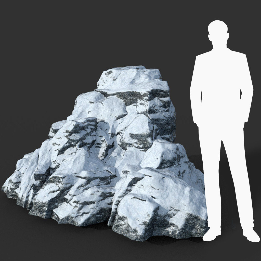 ArtStation - Low poly Snow Winter Rock Pack | Game Assets