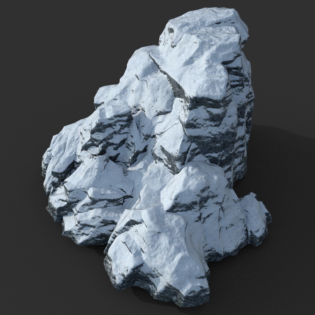 ArtStation - Low poly Snow Winter Rock Pack | Game Assets