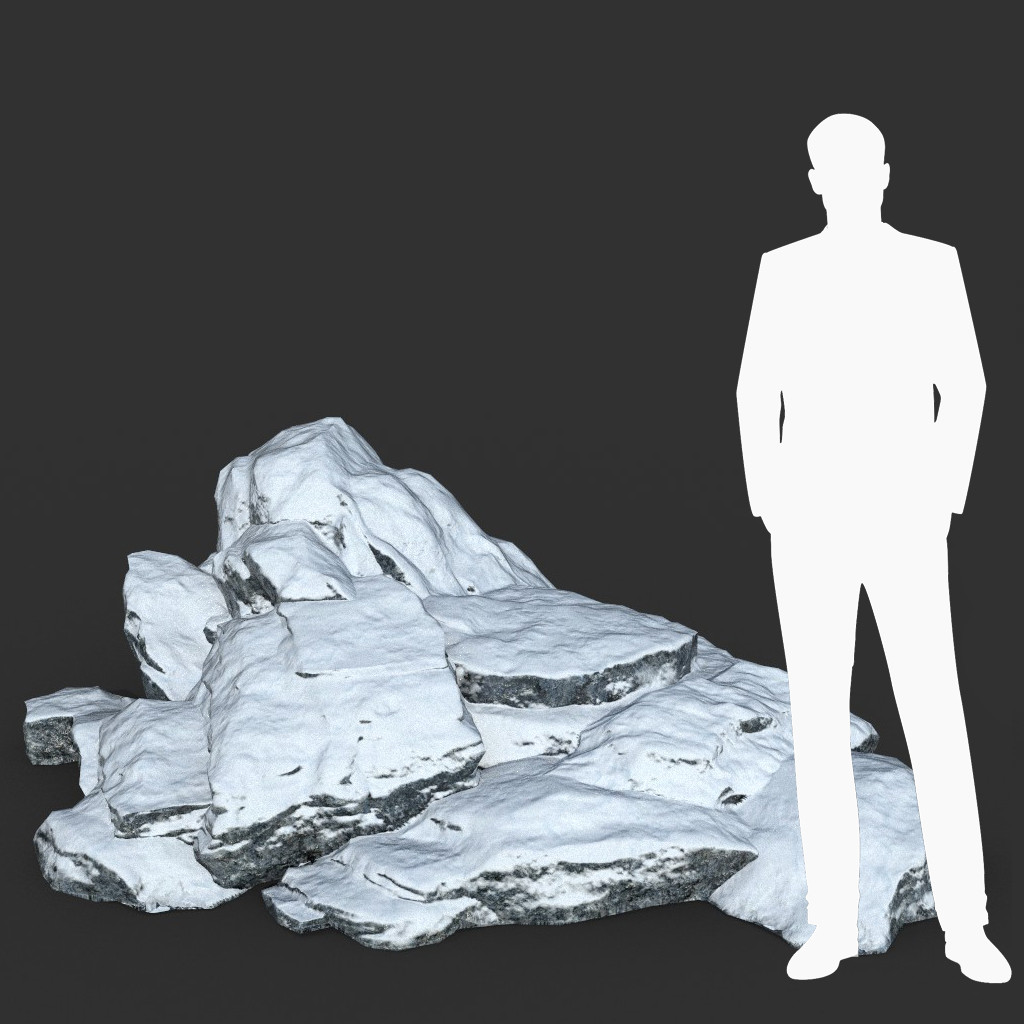 ArtStation - Low poly Snow Winter Rock Pack | Game Assets
