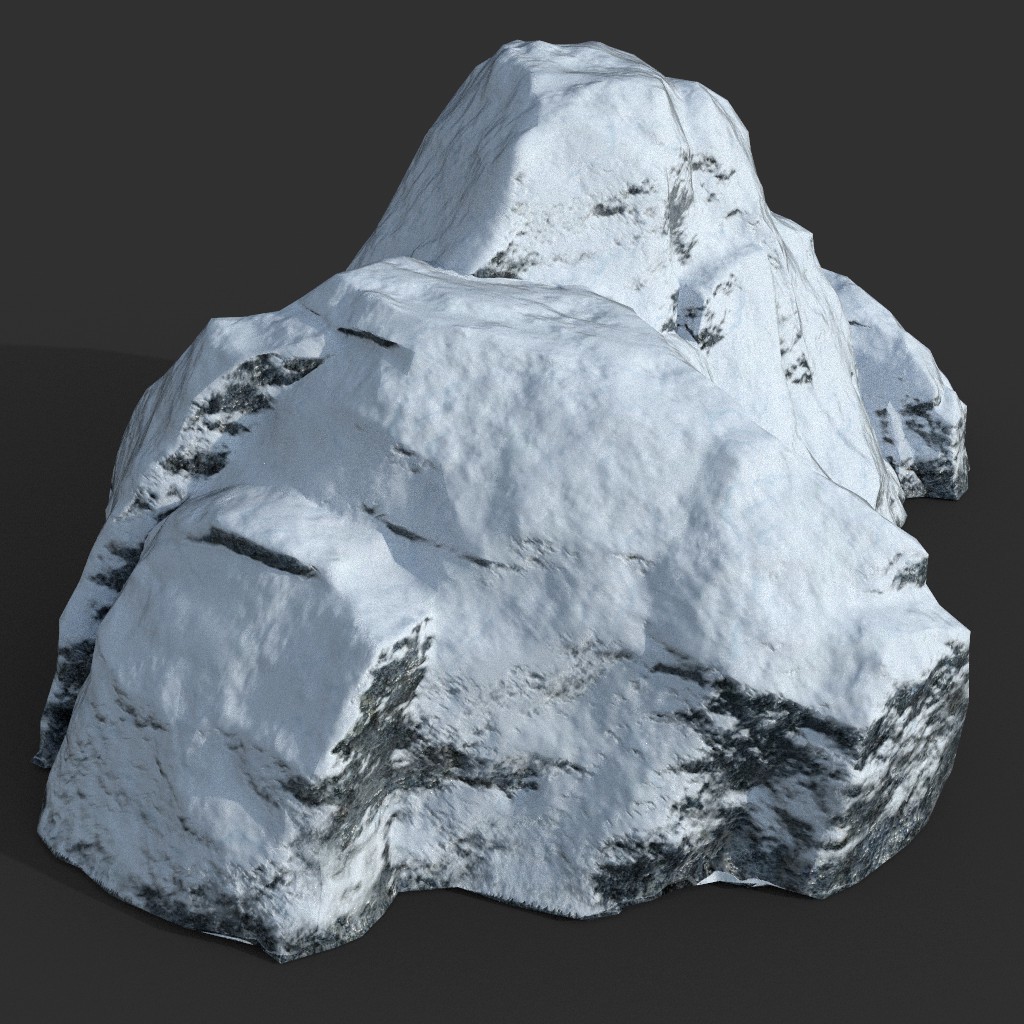 ArtStation - Low poly Snow Winter Rock Pack | Game Assets