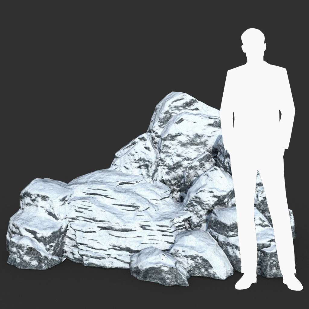 ArtStation - Low poly Snow Winter Rock Pack | Game Assets