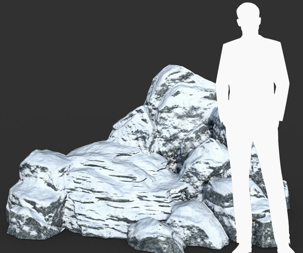ArtStation - Low poly Snow Winter Rock Pack | Game Assets