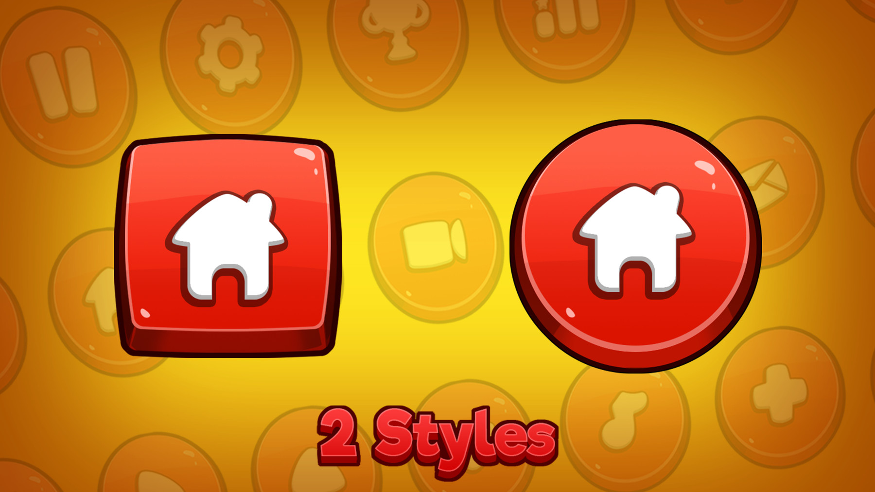 ArtStation - Cute Buttons GUI Kit | Game Assets