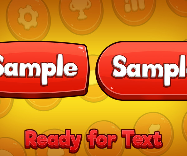 ArtStation - Cute Buttons GUI Kit | Game Assets