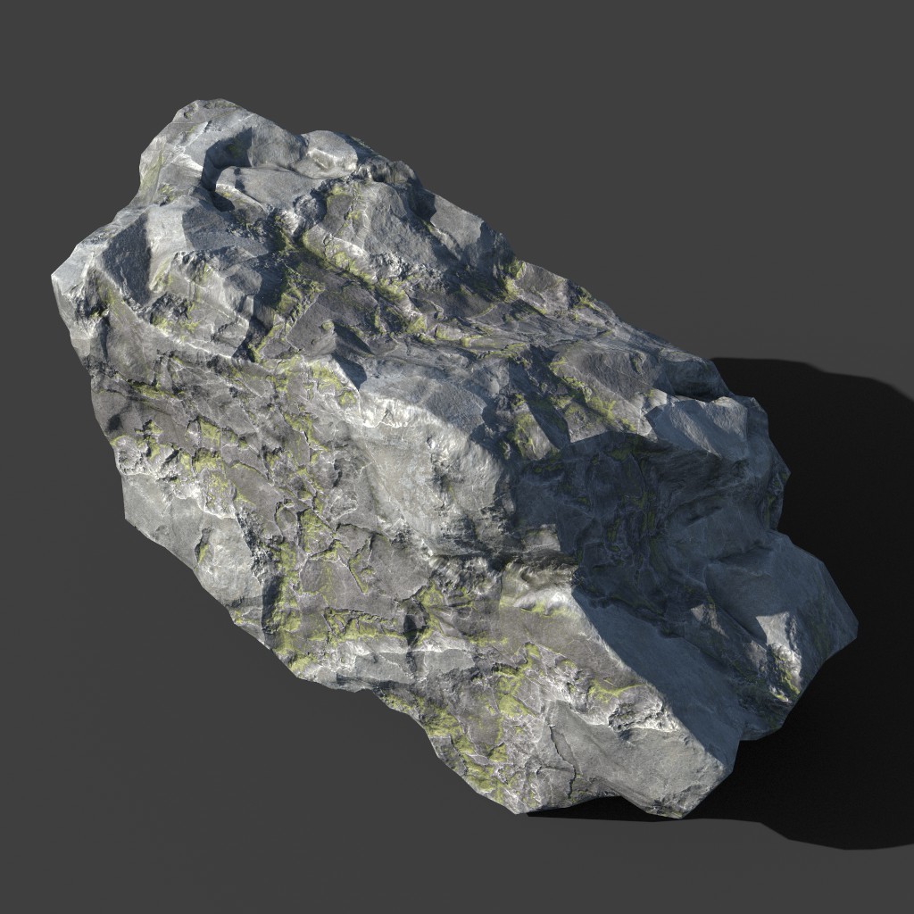ArtStation - Low poly Blocky Rock Mossy Pack | Game Assets