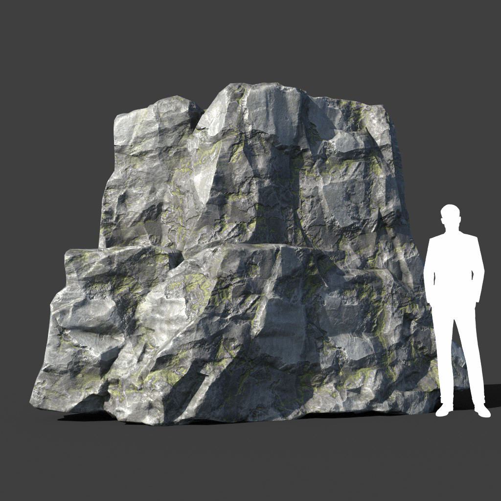 ArtStation - Low poly Blocky Rock Mossy Pack | Game Assets