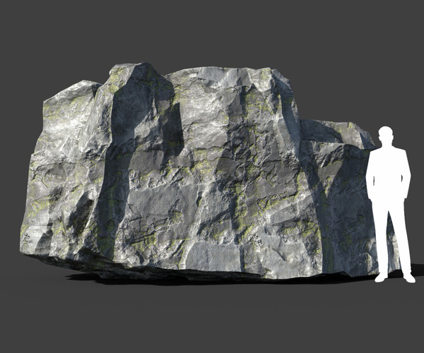 ArtStation - Low poly Blocky Rock Mossy Pack | Game Assets