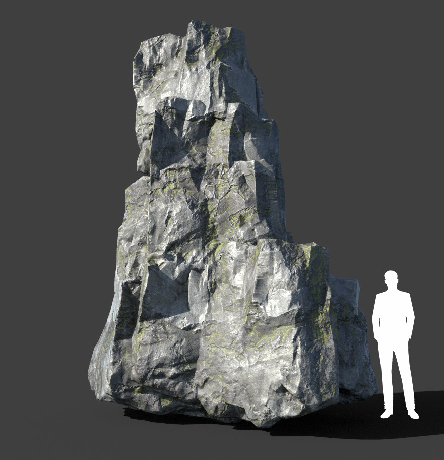 ArtStation - Low poly Blocky Rock Mossy Pack | Game Assets