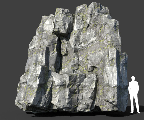 ArtStation - Low poly Blocky Rock Mossy Pack | Game Assets