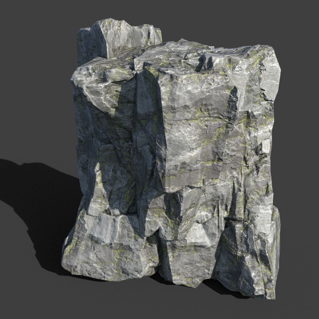 ArtStation - Low poly Blocky Rock Mossy Pack | Game Assets