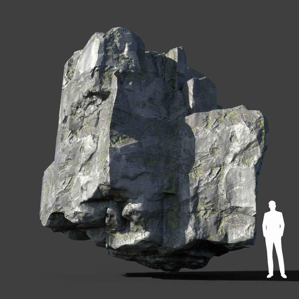 ArtStation - Low poly Blocky Rock Mossy Pack | Game Assets