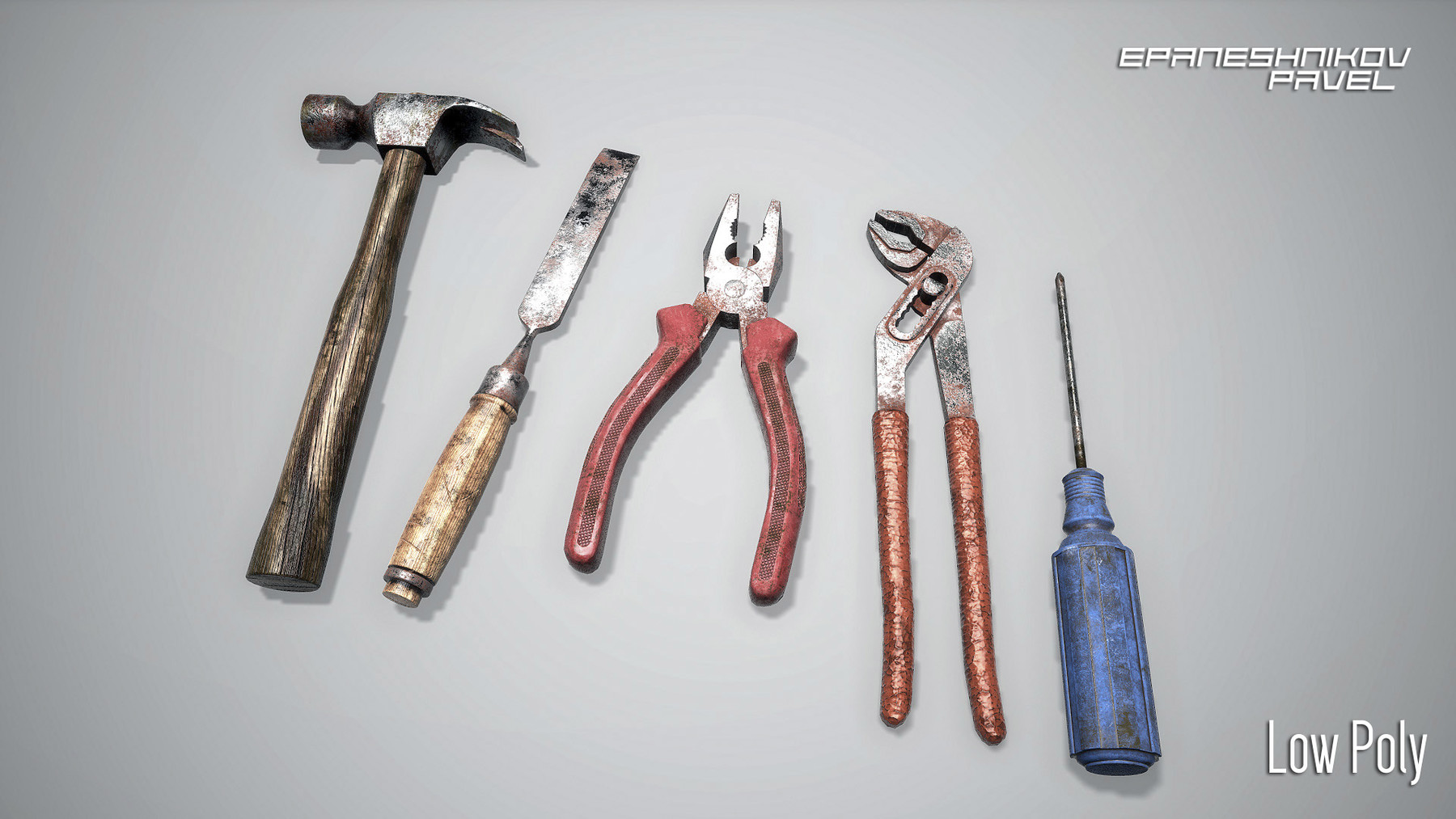 ArtStation - Model Old_tools _minipack | Game Assets