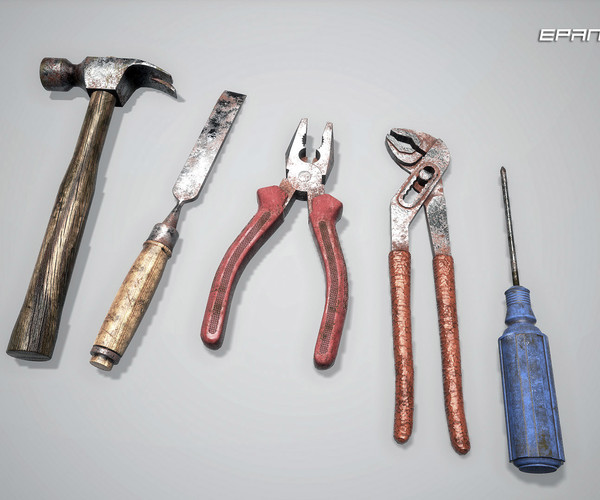ArtStation - Model Old_tools _minipack | Game Assets