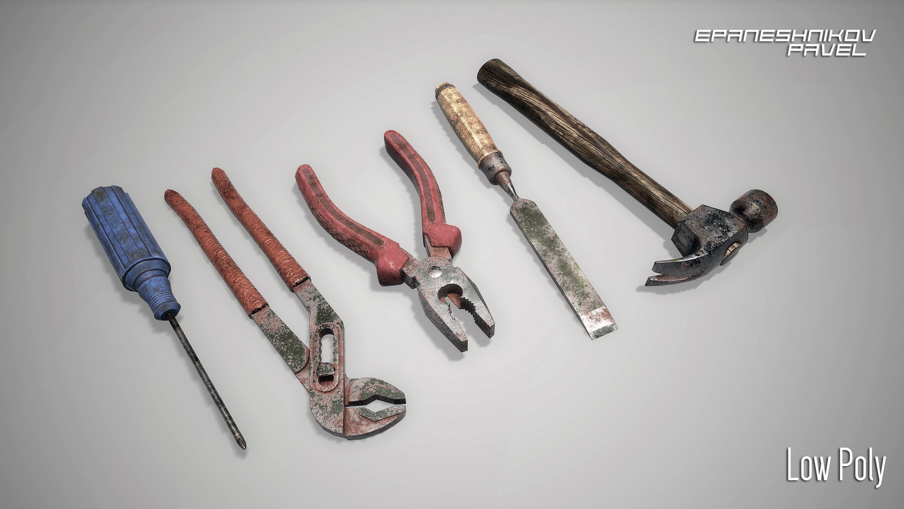 ArtStation - Model Old_tools _minipack | Game Assets