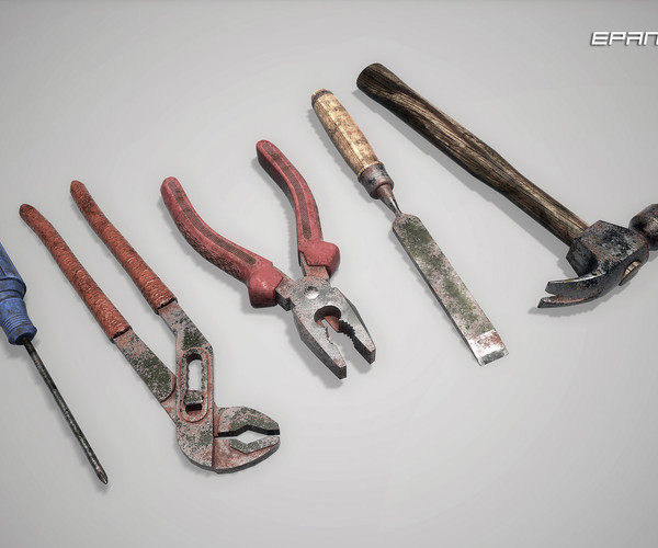 ArtStation - Model Old_tools _minipack | Game Assets